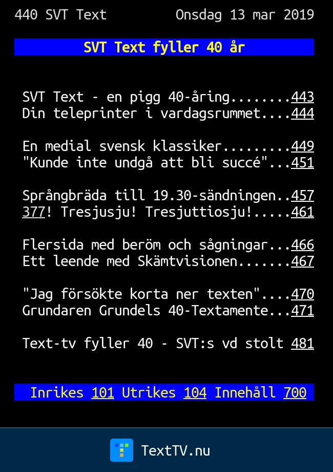 OS - SVT Text TV