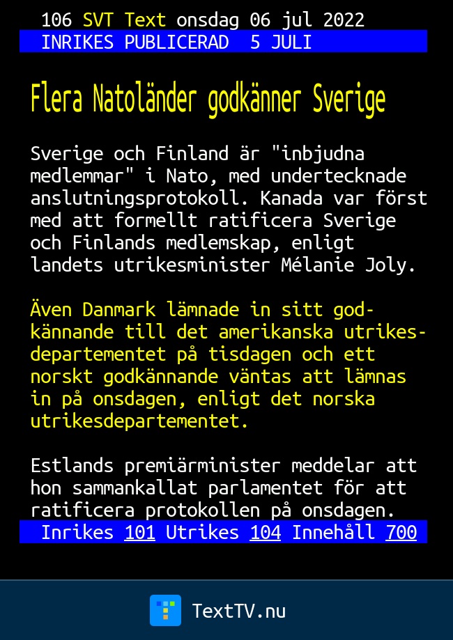 Text Tv 377 Se Svts Texttv P Internet