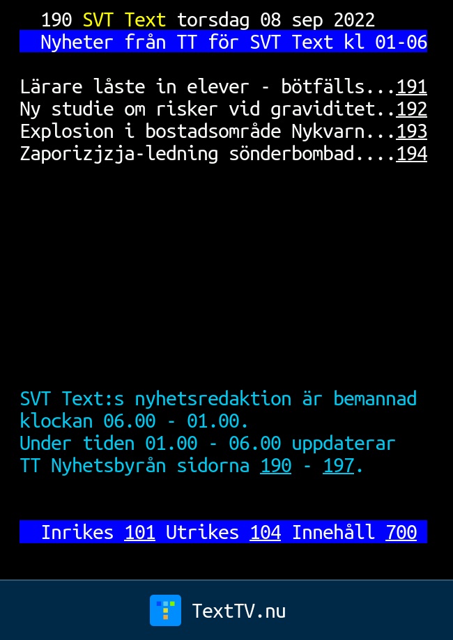 Lärare låste in elever - bötfälls...191 - SVT Text TV