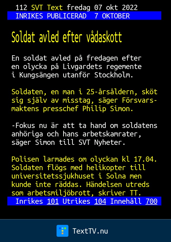 Text Tv 377 Se Svts Texttv P Internet