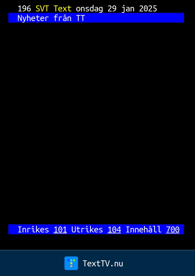Inrikes 101 Utrikes 104 Innehåll 700 - SVT Text TV
