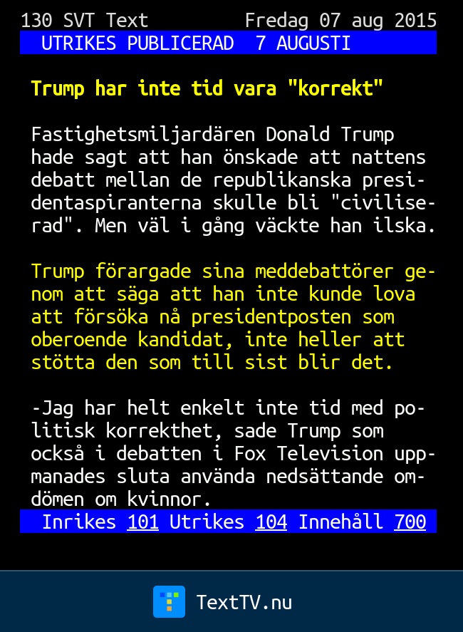 Text Tv 377 Se Svts Texttv P Internet