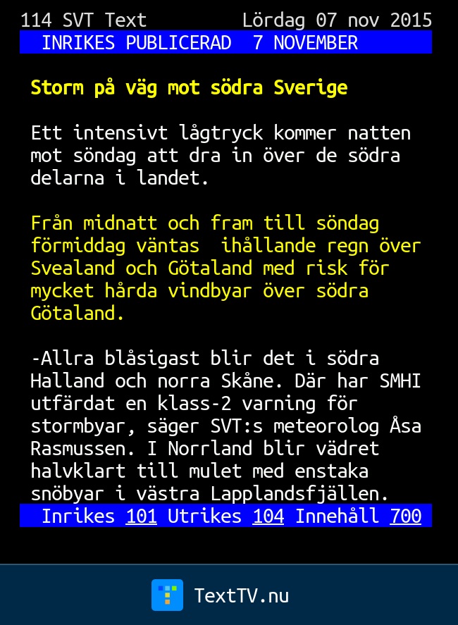 Tv4 Text 377 Svts Texttv P Internet